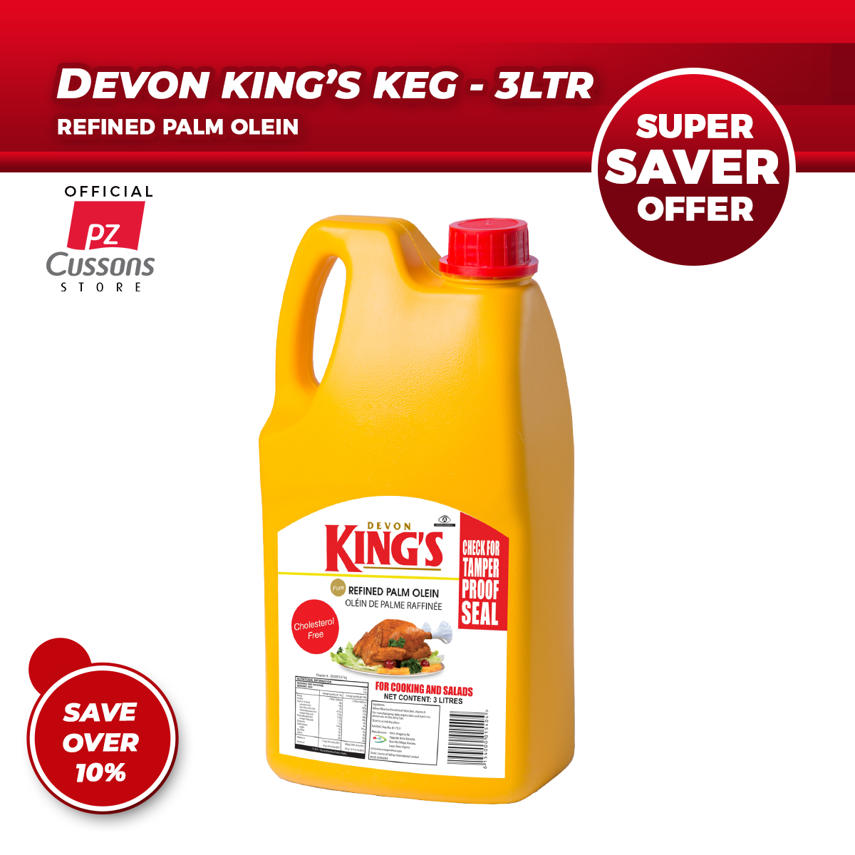 Devon Kings Vegetable Oil 3 Litres - Chamuze